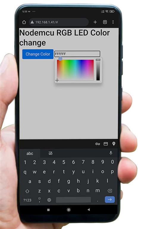 Ws2812 Rgb Led With Color Picker Via Nodemcu Web Server Nodemcu