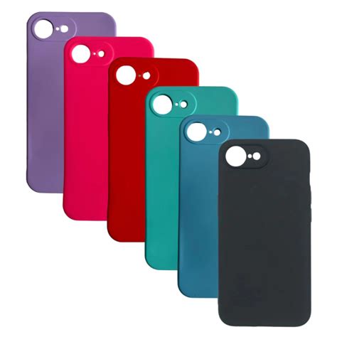 Capinha De Silicone Colorido Iphone 16e Cores Sortidas