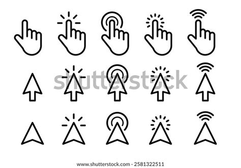 Pointer Cursor Сomputer Mouse Icon Clicking Stock Vector Royalty Free Shutterstock