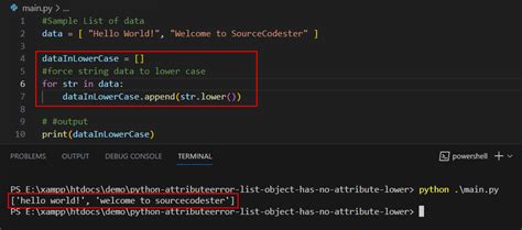 python attributeerror list object has no attribute lower [solved