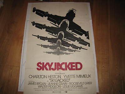 Skyjacked Orig Us 1 Sheet Poster 1972 Charlton Heston John Guillermin
