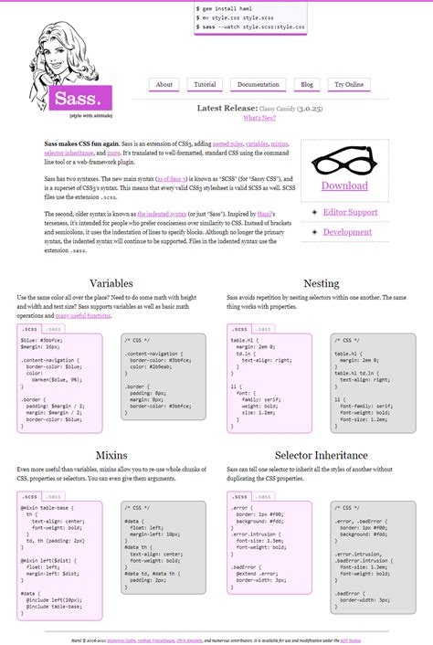 Sass Syntactically Awesome Stylesheets In 2010 Web Design Museum