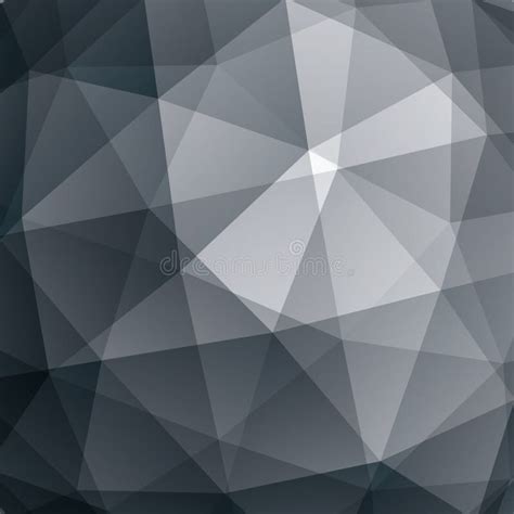 Abstract Vector Geometric 3d Background Grayscale Decorative Pa Stock