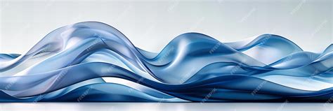 Premium Photo Modern Blue Abstract Design With Curved Shapes Bright Wave Pattern On A Textured