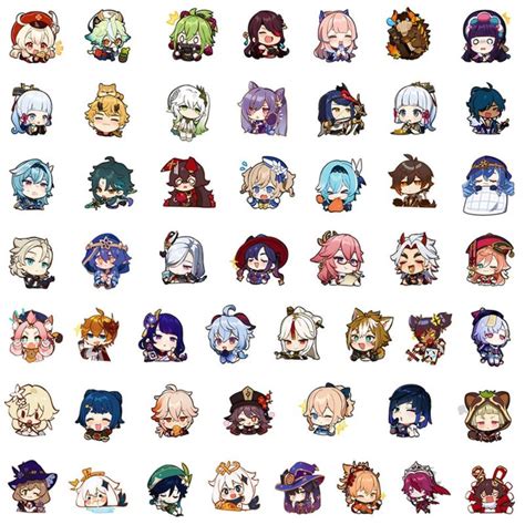 Genshin Impact Chibi Stickers Pcs Genshinbox