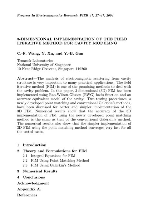 pdf 3 dimensional implementation of the field iterative method for