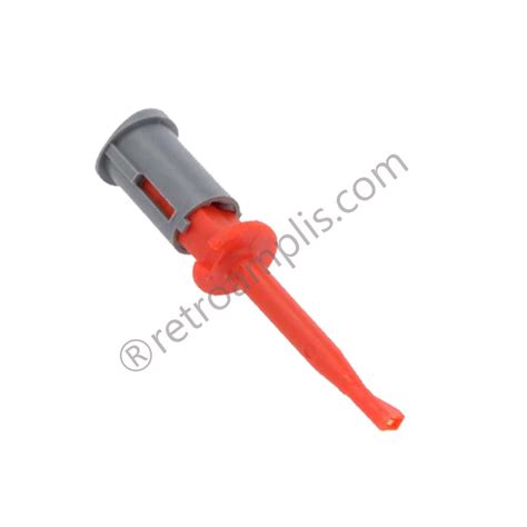 Red Clip On Probe Hook Type 3 5mm Max Grip Capacity Retroamplis