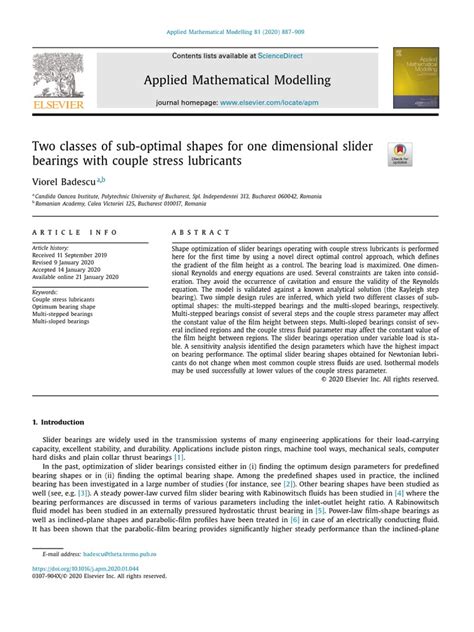 Applied Mathematical Modelling Viorel Badescu Pdf Optimal Control Mathematical Optimization