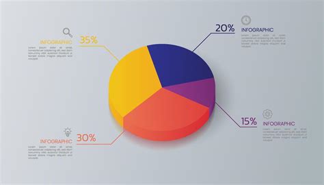 D Pie Chart Infographic Template Design Vector Art At Vecteezy
