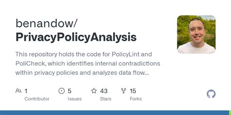 GitHub Benandow PrivacyPolicyAnalysis This Repository Holds The Code For PolicyLint And