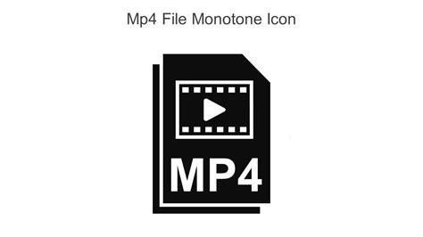 Mp File Monotone Icon In Powerpoint Pptx Png And Editable Eps Format PPT Template