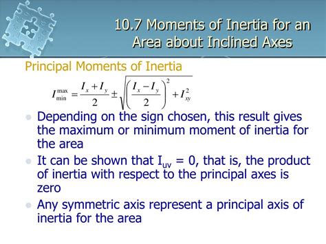 Ppt 107 Moments Of Inertia For An Area About Inclined Axes