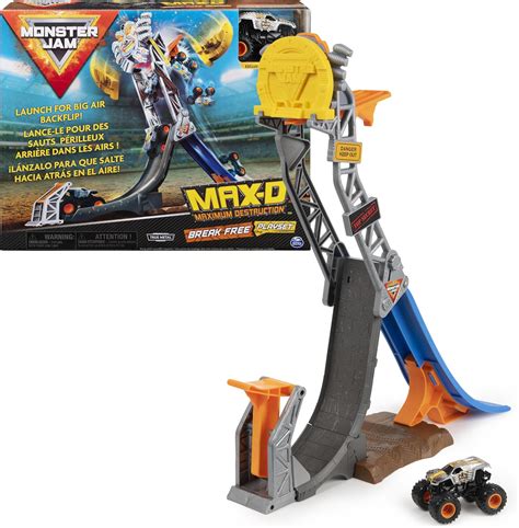 Monster Jam Official Max D Break Free Playset With Exclusive 1 64