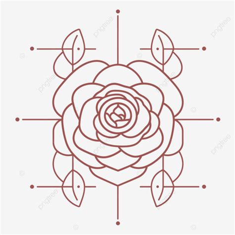Sketch Of A Rose With Multiple Horizontal Lines Vector Lineal Icon