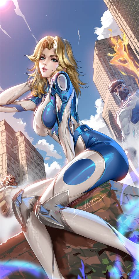 Sue Storm Reed Richards Johnny Storm Ben Grimm And Human Torch Marvel And More Drawn By