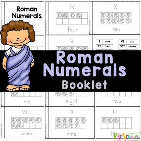 Learn Roman Numerals Worksheet Roman Numberals To 10 Learning Pages
