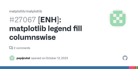 Enh Matplotlib Legend Fill Columnswise · Issue 27067 · Matplotlib