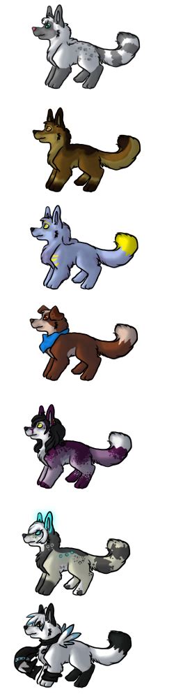 Random Chibi Wolves By Moonlightwolf16 On Deviantart