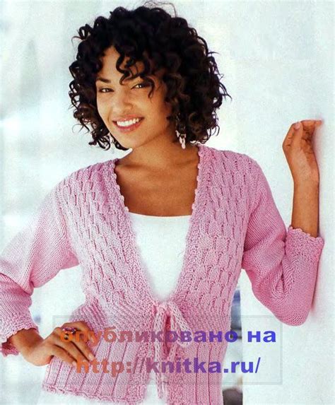 Розовый жакет, Вязание для женщин