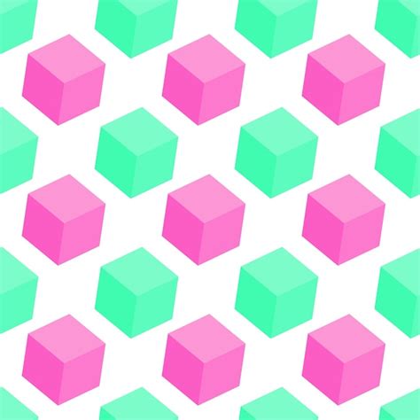 Premium Vector Pattern Flat Isometric Cube Geometry
