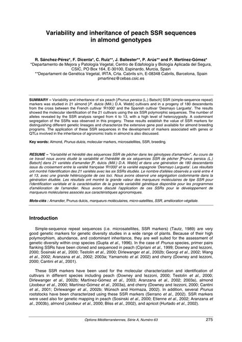 Pdf Inheritance And Correlation Of Important Agronomic Traits In Almond