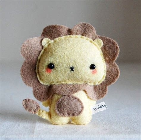 Kawaii Lion Plush Felt Crafts Patterns Felt Plushie Felt Toys