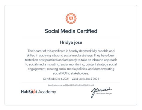 Hridya Jose On Linkedin Hubspotacademy Socialemedia Emailmarketing