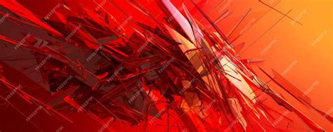 premium photo bold scarlet abstract backdrop with sharp fragmented shapes and lines creating a