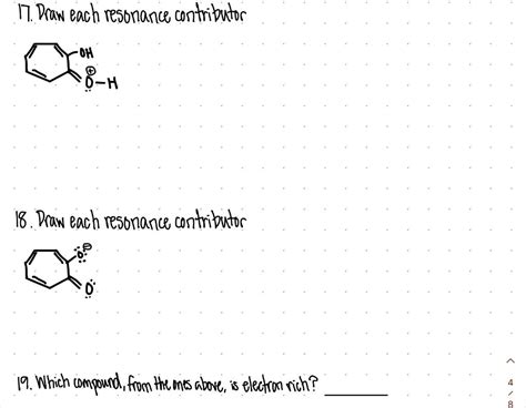 Solved 17 Draw Each Resonance Contritutor 18 Draw Each Chegg Com