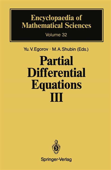 Partial Differential Equations Iii The Cauchy Problem Qualitative Theory Of