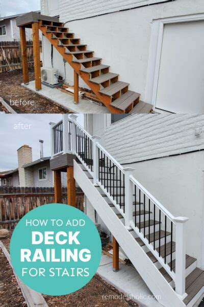 How To Install DIY Deck Railing For Stairs A Step By Step Guide Remodelaholic