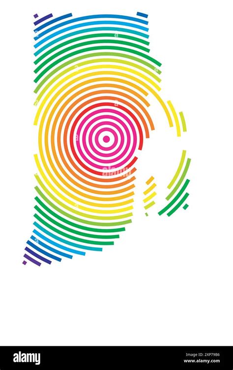 Symbol Map Of The State Rhode Island United States Of America Abstract Map Showing The State