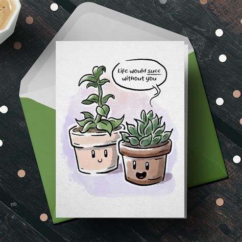 Plant Pun Cards Etsy