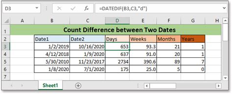 Excel公式计算两个日期之间的天数周数月数或年数 Excel公式计算两个日期之间的天数周数月数或年数