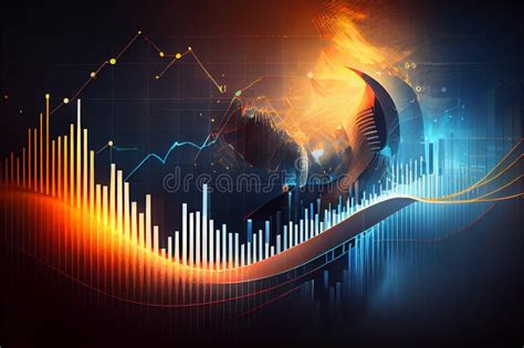 Futuristic Finance Data Analytics Graphic Concept Generative Ai Stock Illustration
