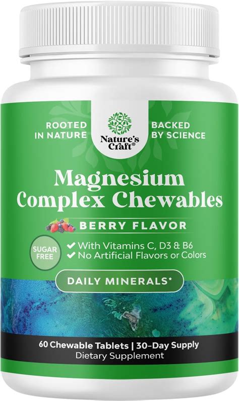 Vital Rise Magnesium And Ashwagandha Chewable Tablets For
