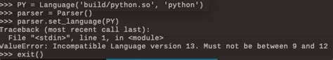 So Files Built Now Throws Error `valueerror Incompatible Language Version 12 Must Not Be
