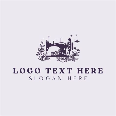 Floral Sewing Machine Tailoring Logo Brandcrowd Logo Maker