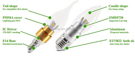 C35/c37 Pendant Light Source Bulb Lamp 4w Smd5730 Candle Light With ...