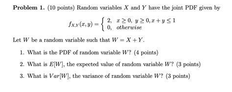 Solved Problem Points Random Variables X And Y Have Chegg