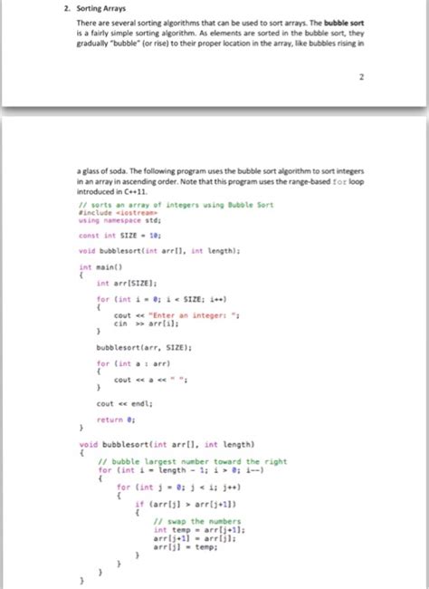 Solved 2 Sorting Arrays There Are Several Sorting