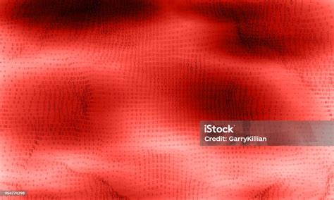 Vector Abstract Big Data Visualization Red Glowing Data Flow As Binary Numbers Computer Code