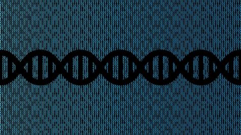 Premium Vector Dna Helix With Binary Code On Blue Background Vector Illustration
