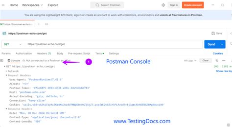 Postman Console Testingdocs
