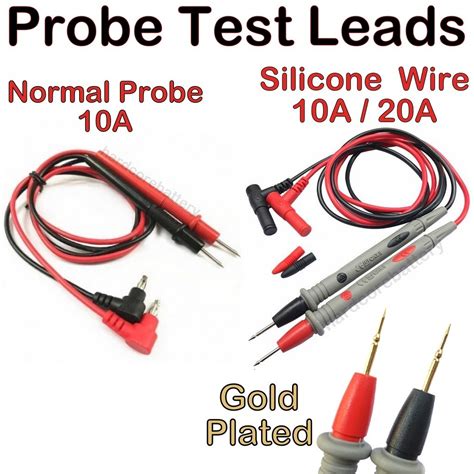 Multimeter Cable Wire Tip Pen 1000v 10a 20a Probe Universal Probe Test Gold Plated Lead Needle