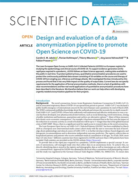 Pdf Design And Evaluation Of A Data Anonymization Pipeline To Promote