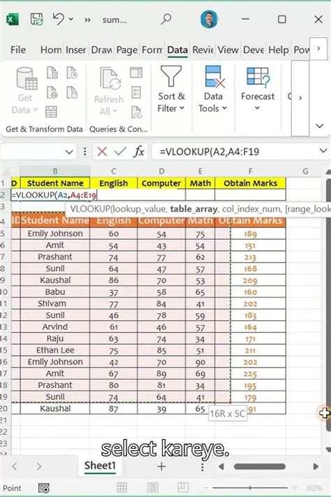 Advance Vlookup Formula 😎 Advance Excel 🔥 Shorts Excel Exceltips