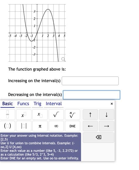 Solved Enter Your Answer Using Interval Notation Example Chegg Com