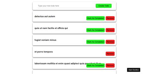 react redux todos codesandbox