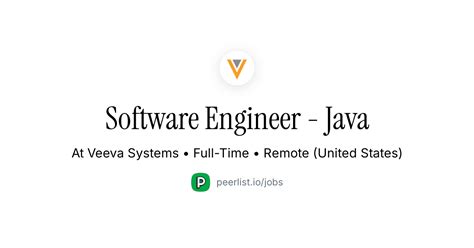 software engineer java at veeva systems